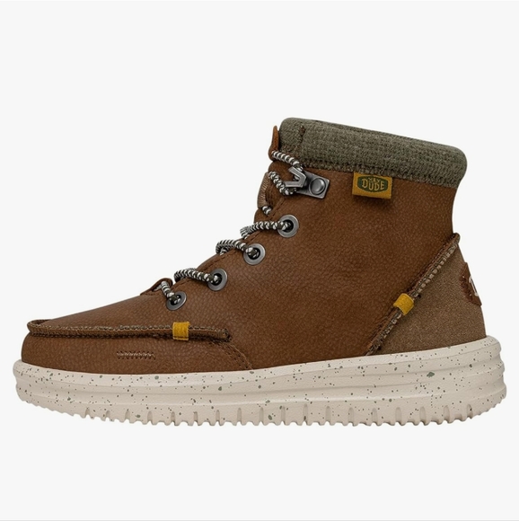 Hey Dude | Shoes | Nib Hey Dude Boys Bradley Leather Boots In Walnut ...